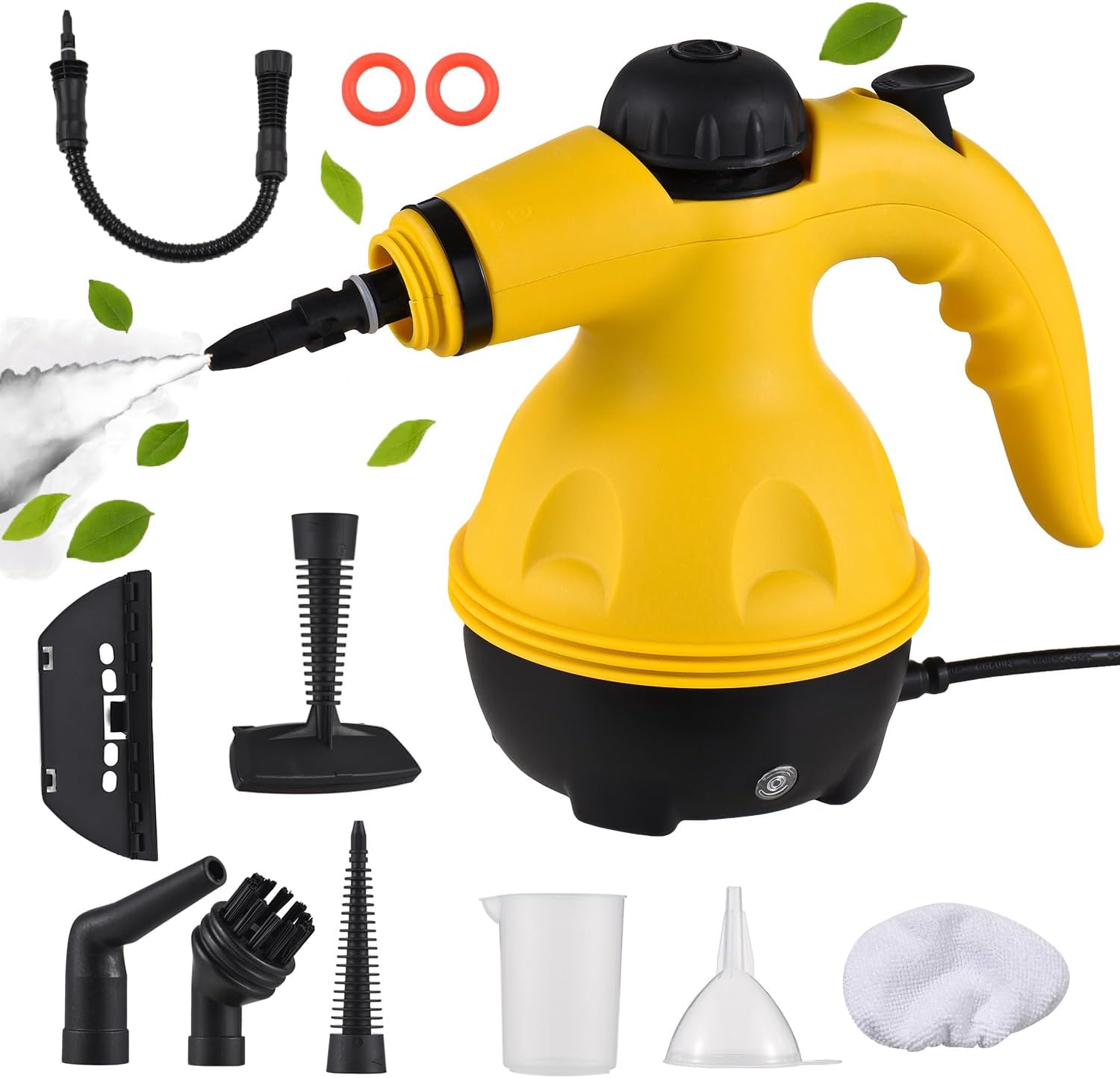 Handheld Pressurized Steam Cleaner – 1200W High Temp – 10 Accessories