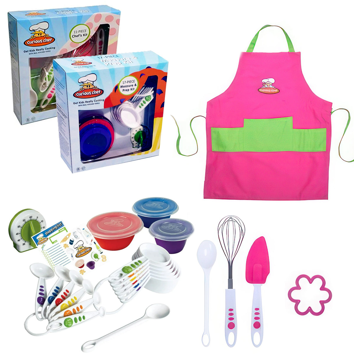 28pc Curious Chef Kids Measure & Prep Kit – Real, BPA-Free, Dishwasher