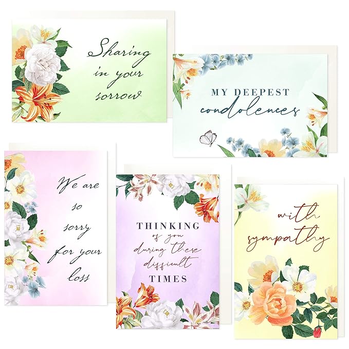 30pc Condolence Card Set – Sympathy Cards with Envelopes Assortment Bo