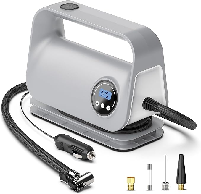 12V DC Tire Inflator Portable Air Compressor – Digital Pressure Gauge