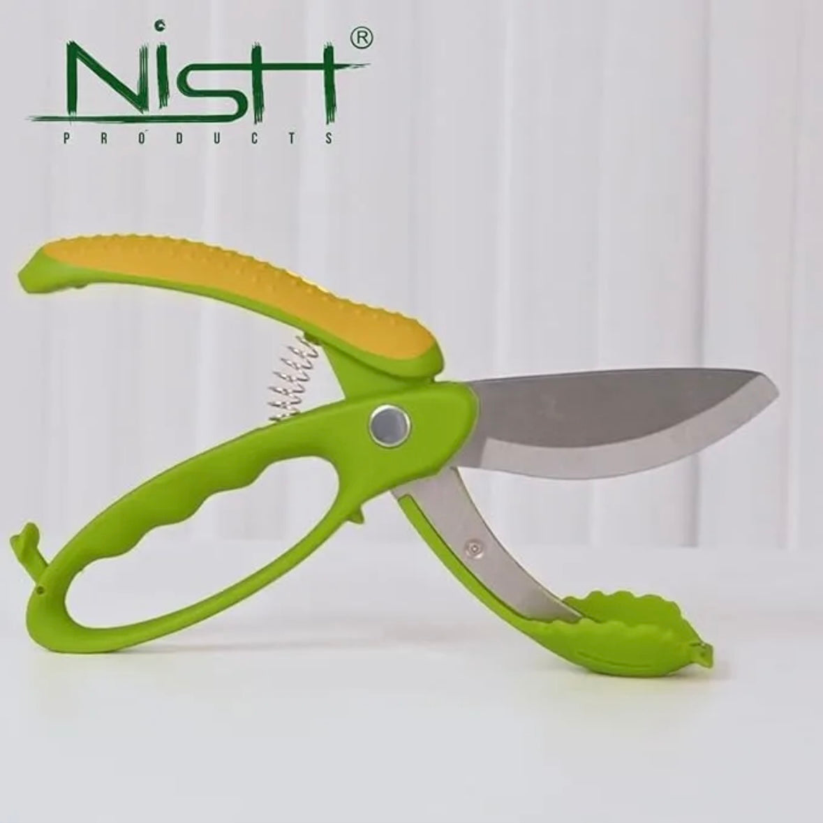 Nish Double Blade Salad Scissors, Veggie Chopper - Easy Fix For Salads