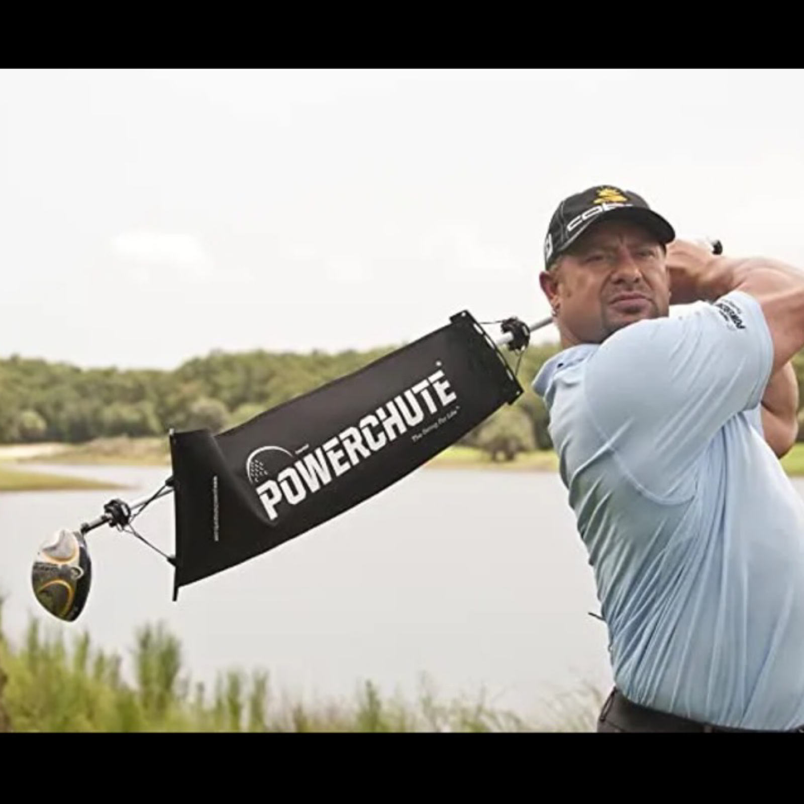 Powerchute Golf Trainer Resistance Training Tool - Increase Swing & Di