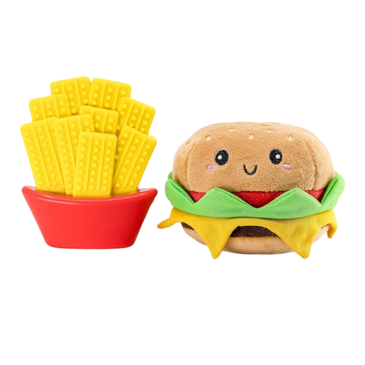 Pet Craft Dental Cleaning Plush Toys - Chewburger and Fries
