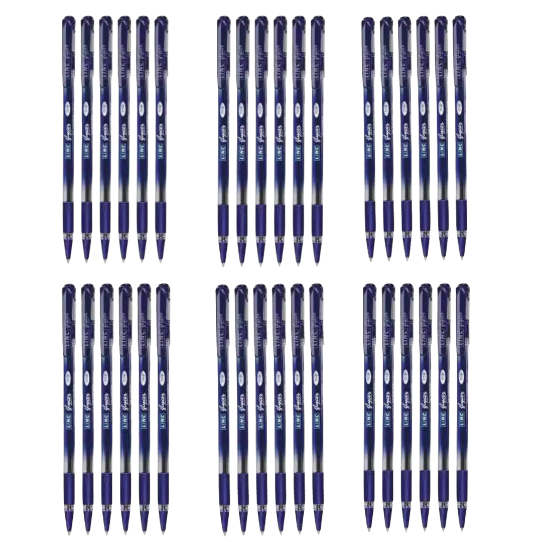 36pk Link Glycer Blue Ink 1.0 Medium Tip Ballpoint Pens - Advanced Gri
