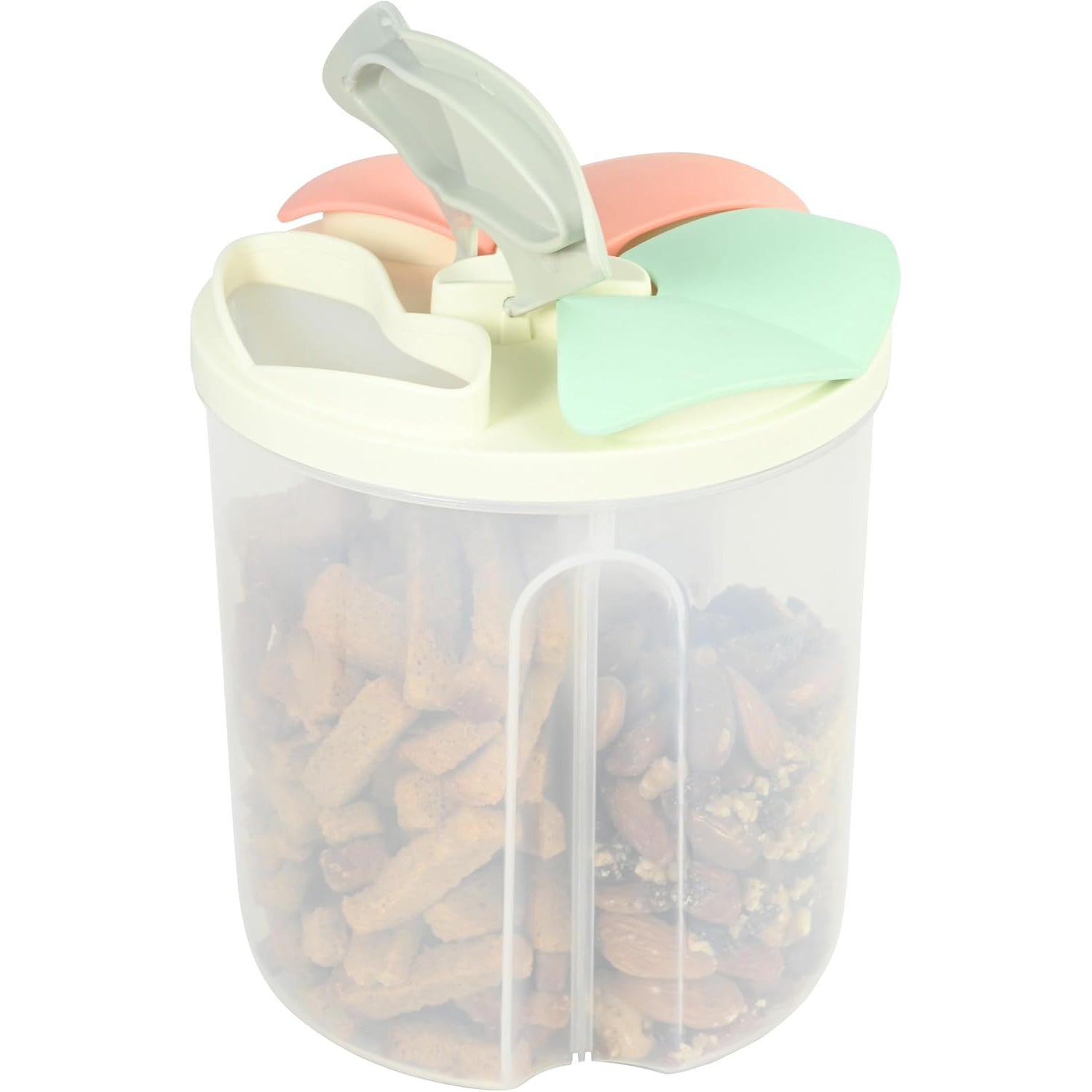 Divided Snack Containers – 3 Slot Airtight Snack Box for Travel & Pant