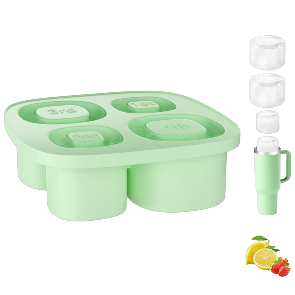 Silicone Ice Cube Tray, Hollow Ice Mold For Stanley Cups & Drinks - w/