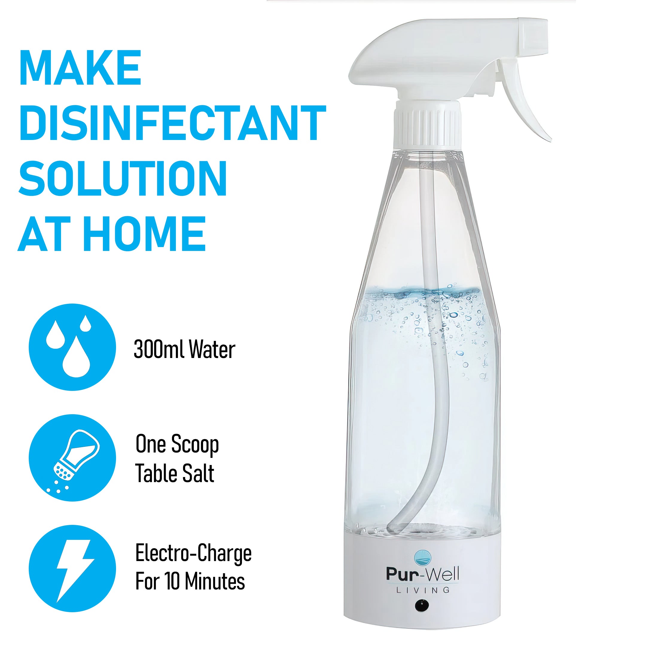 Pur-Well Chlor-itizer Electrolyzed Water Disinfectant Maker - Eco Frie