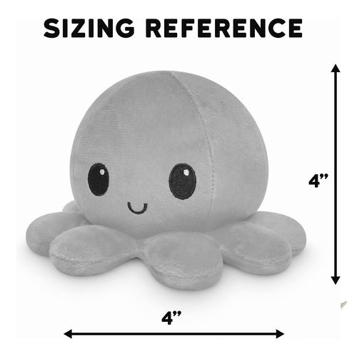 Reversible Octopus Plushie, Happy + Angry - Cute Sensory Fidget To Sho