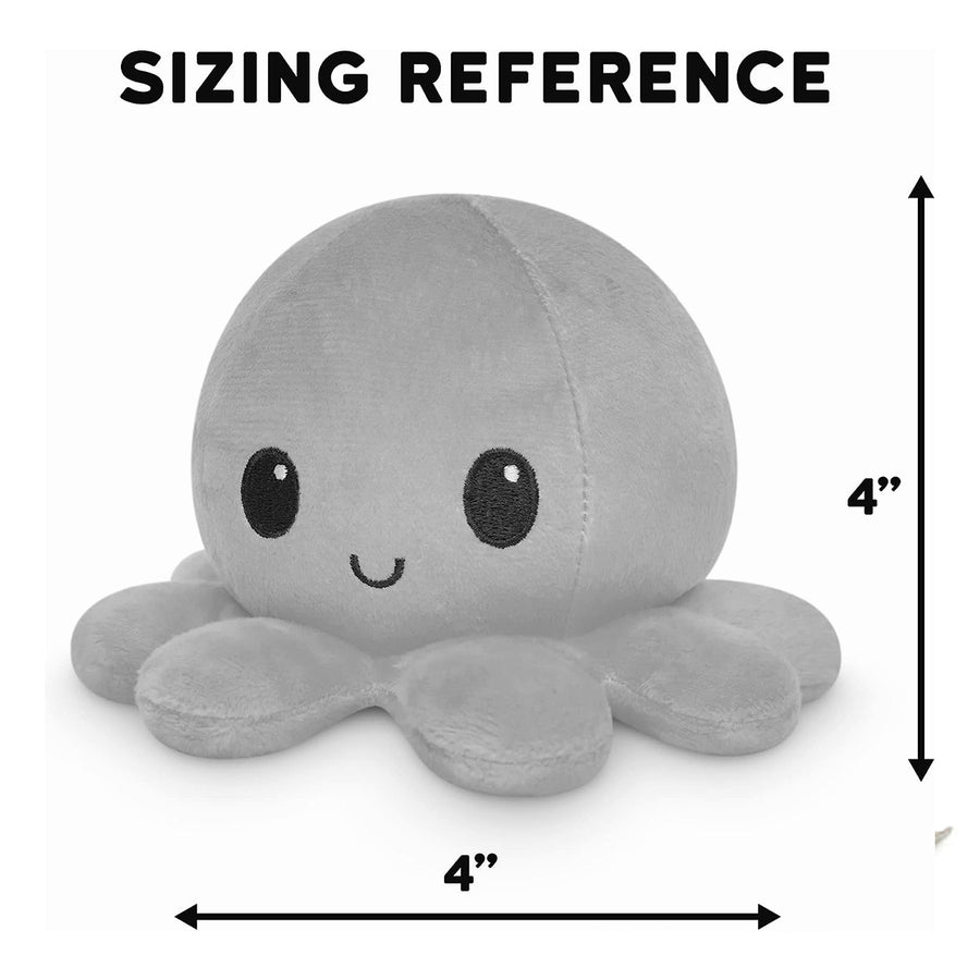 Reversible Octopus Plushie, Happy + Angry - Cute Sensory Fidget To Sho