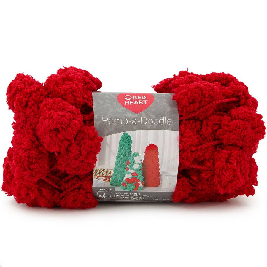 Red Heart 100% Polyester Pomp-a-Doodle Jumbo #7 Yarn – Pom Poms